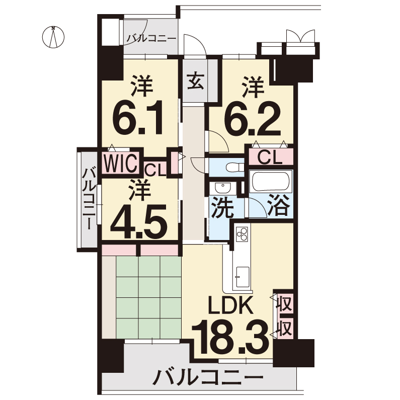 高知市中古マンション 北本町4丁目 3600万円 3LDK 13階 ビ・ウェルフレックス北本町 | 高知市の不動産、売却も購入も創業35年の葉山不動産にお任せください